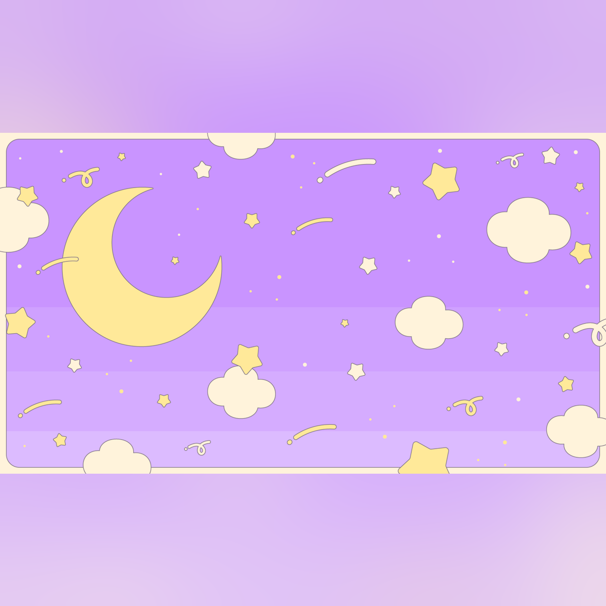 かわいい夜空の背景10種 スコマド